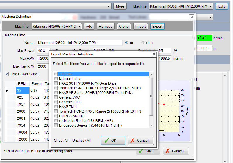HSMAdvisor Help Topics > Machine Profile > Exporting and Importing ... HSMAdvisor Help Topics > Machine Profile > Exporting and Importing ...